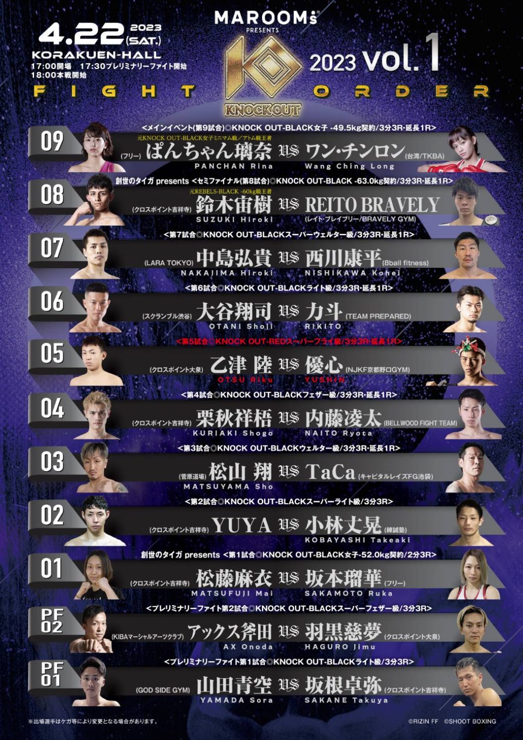 KNOCK OUT 2023 vol.1 | BOUTREVIEW